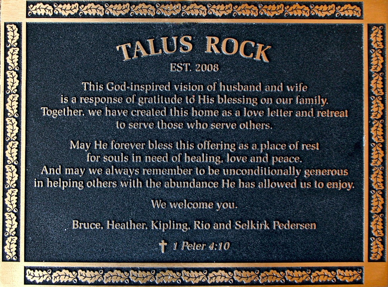 Mission – Talus Rock Retreat